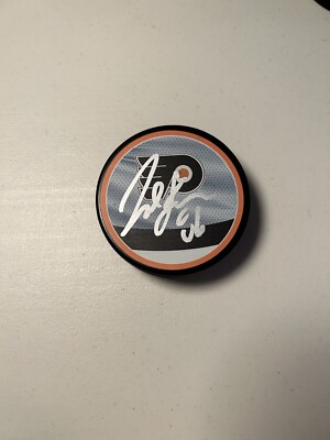 Joel Farabee Signed Autographed Philadelphia Flyers Puck Reverse Retro ...