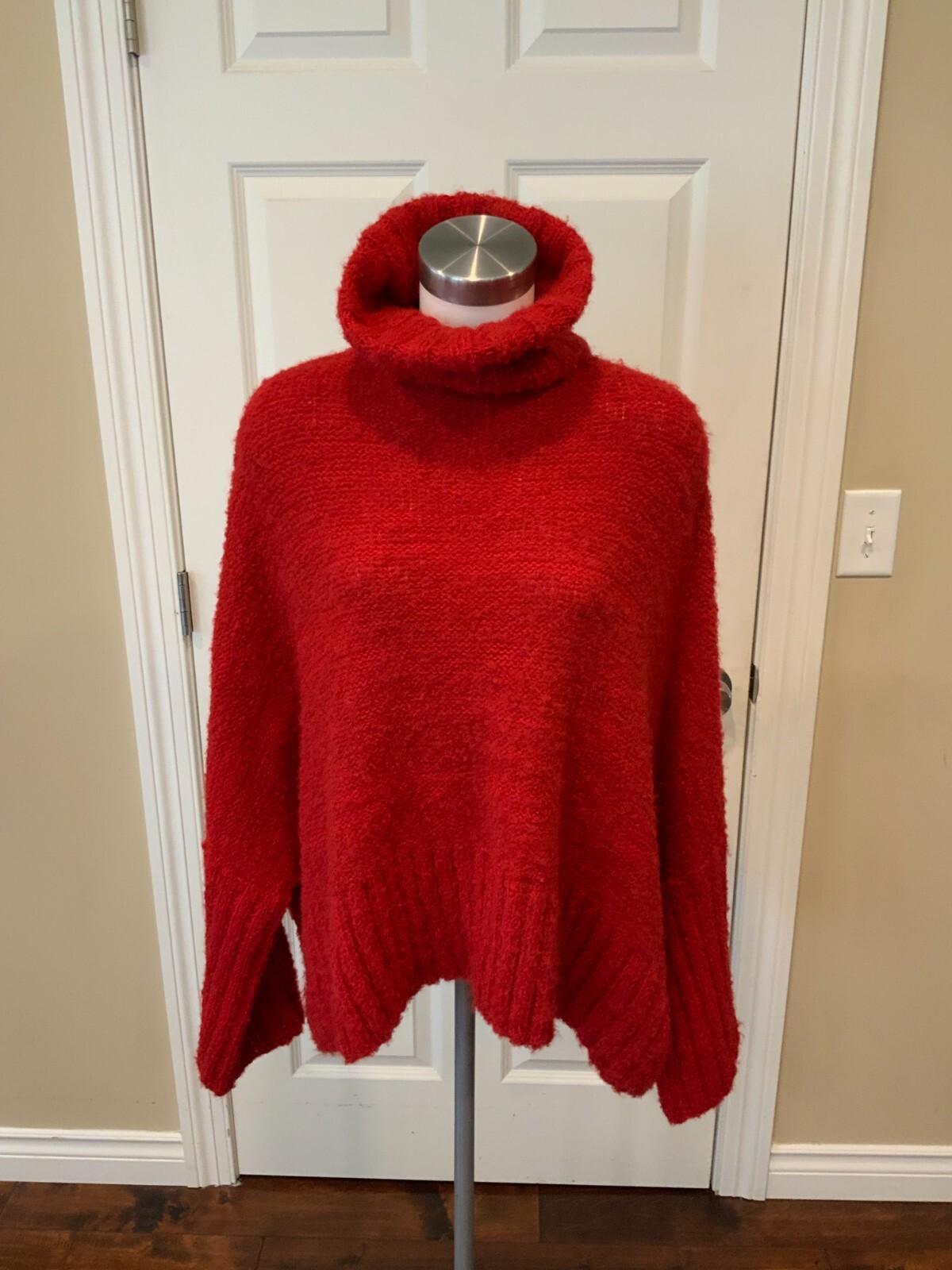 SMYTHE x AUGDEN Red Alpaca/Wool Oversized Turtleneck … - Gem