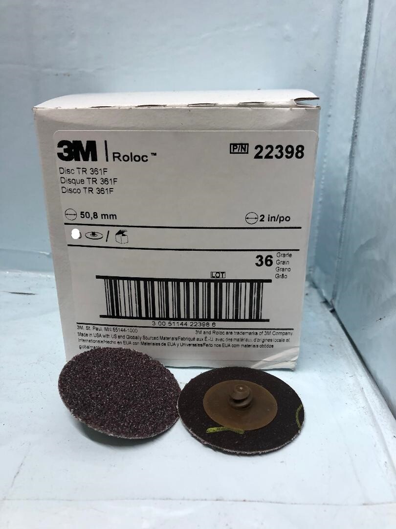 3M Roloc Part 361F 22398 Grit P36 50mm Box of 50 discs for sale online ...