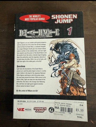 Death Note Manga Volume 1 English VIZ Media Shonen Jump Advanced | eBay