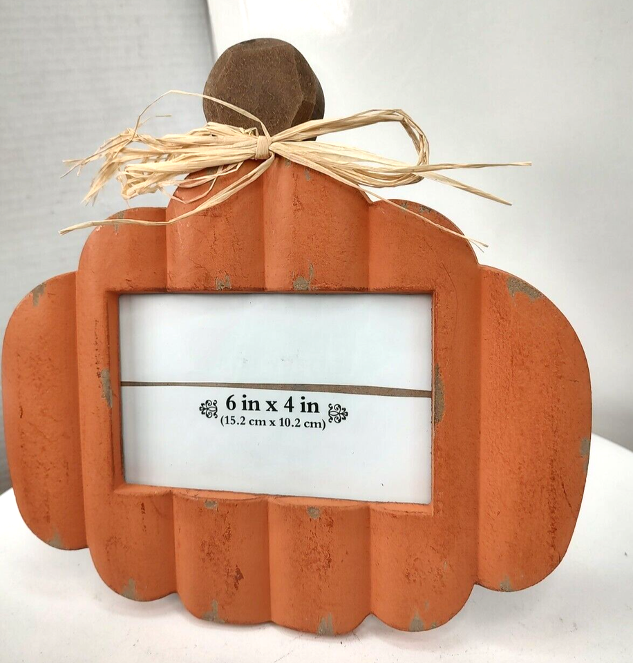 Fall/Thanksgiving 10"x 9.5" Frame/6"x4" Photo Wood Free Standing ...