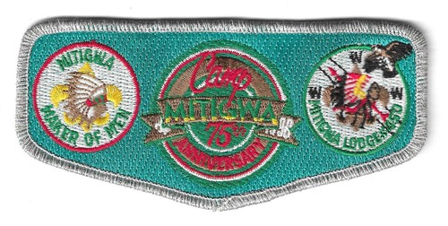 BSA OA LODGE 450 MITIGWA CAMP 75TH ANNIVERSARY MINT FLAP | eBay