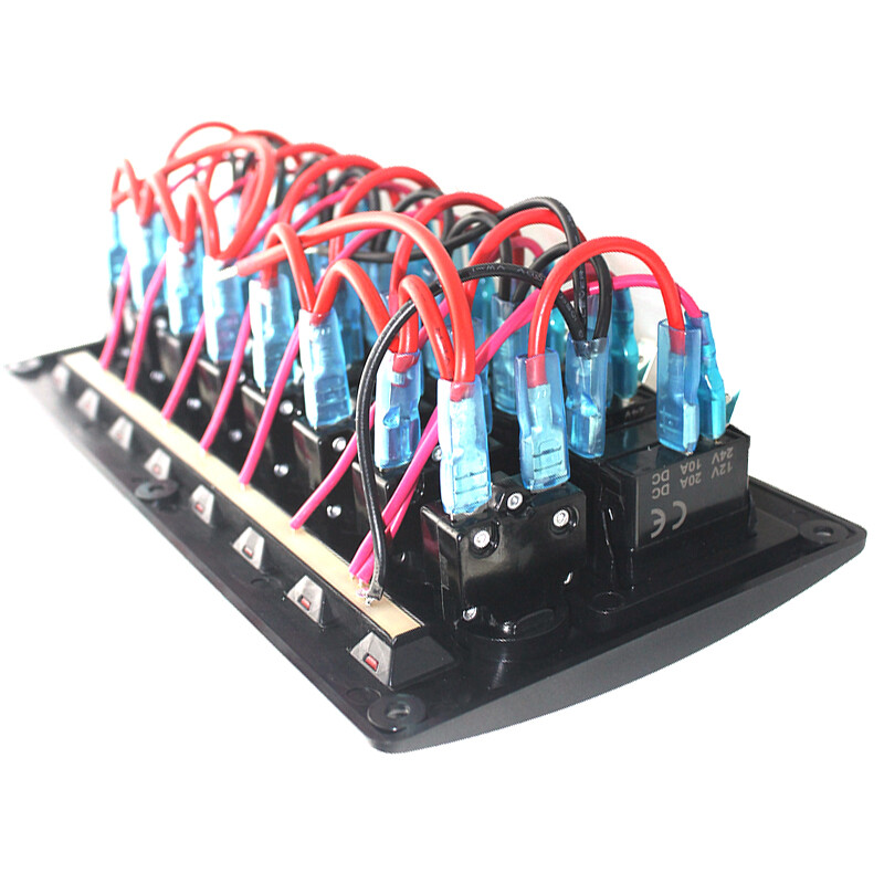 8 Gang Rocker Switch Panel Car Boat Circuit Led Breaker Overload ...