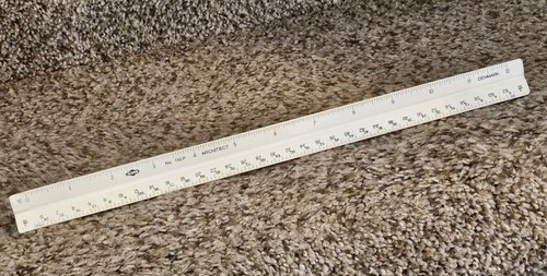 Vintage Alvin 110P Made Denmark Triangle Architect Drawing Scale Ruler ...