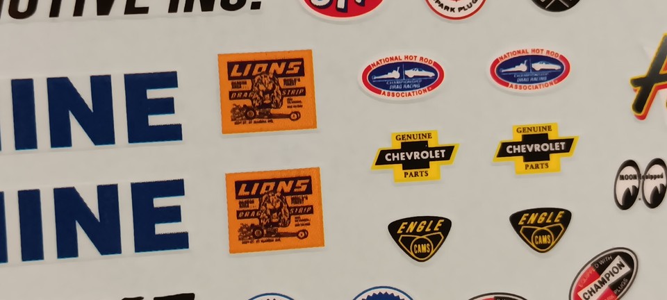 Decal Sheet 65 1965 Chevy Chevelle AWB Funny Drag Car 1/25 AMT 427 ...