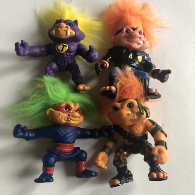 1992 Battle Trolls Action Figures Lot Of 4 Used Hasbro Trollminator As ...