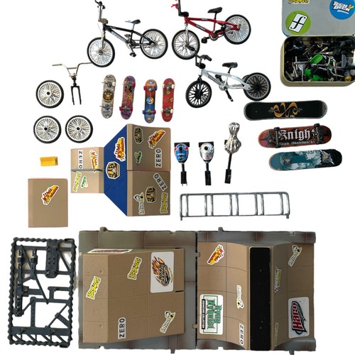 Huge Vintage Mini Tech Deck & Flix Trick Finger Bikes + Ramps ...