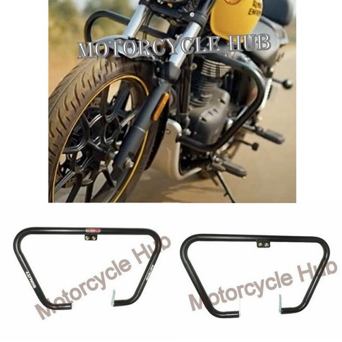 New Engine Guard Crash Bar Leg Guard Black Fit For Royal Enfield Meteor ...