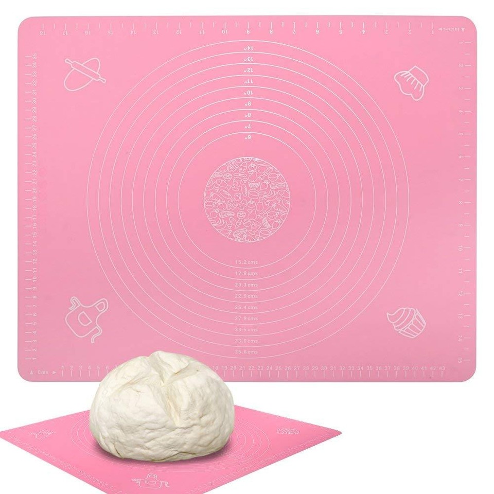 Non Slip Silicone Pastry Mat 15.7x19.7 Baking Dough Kneading Rolling ...