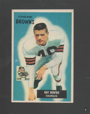 1955 Bowman Football Card #153 Ray Renfro-Cleveland Browns Ex Mint Card ...
