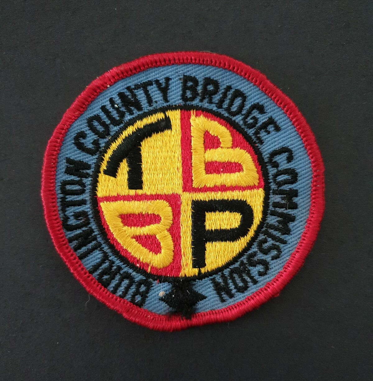 BURLINGTON COUNTY BRIDGE COMMISSION Vintage Souvenir Sew On Patch Badge ...