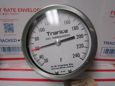 TRERICE 30 To 240F Dial Thermometer V80300 (M80341) 051261 NEW / NOS ...