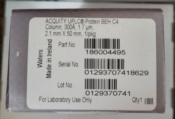 Waters HPLC Column Acquity UPLC Beh C4 Protein 1.7um 2.1 X 50 Mm ...