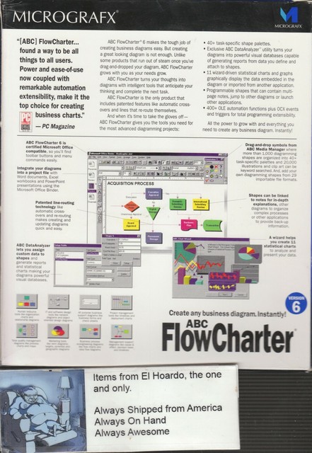 Micrografx ABC FlowCharter Version 6 - 84072103630 for sale online | eBay