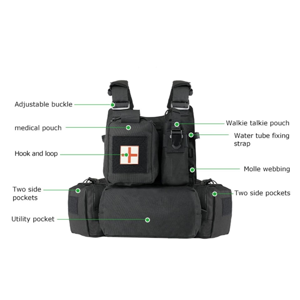 Great Tactical Outdoor Vest for Men Multifunctional Modular Molle Vest ...