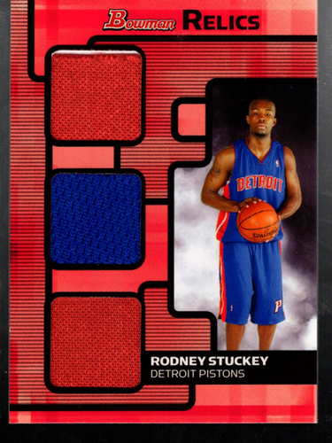 A2456- 2007-08 Bowman Relics Triple # Rs Rodney Stuckey Jersey / 99 ...