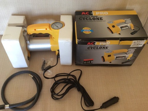 COMPRESSORE AD ARIA AC-PRO CYCLONE 12V 150PSI 35LPM CON LUCE- NUOVO IN ...