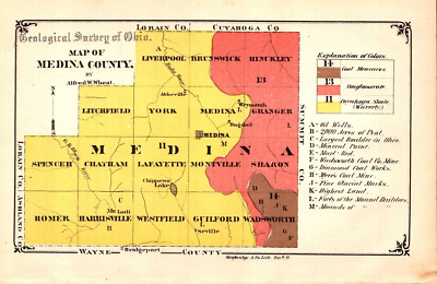 Medina County Ohio Map