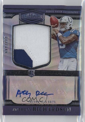 2023 Panini Plates & Patches Rookie /149 Anthony Richardson RPA Patch ...