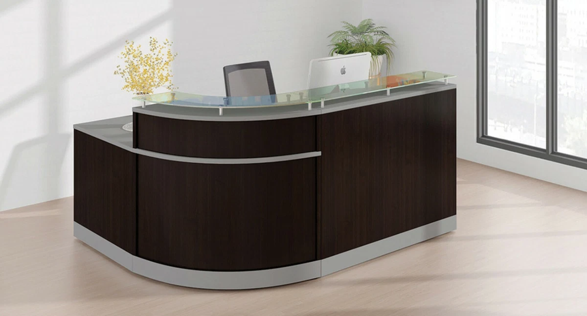 Glass Reception Counter Design