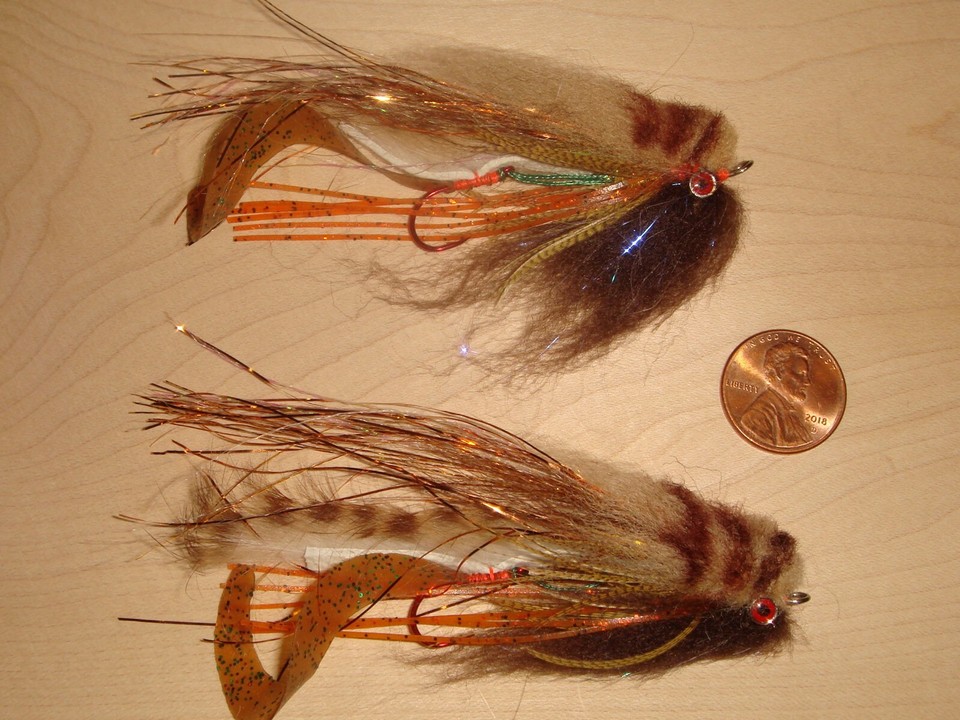 FLY FISHING FLIES - Natural/Brown THOR'S HAMMER AP Streamer, size #4 (3 ...