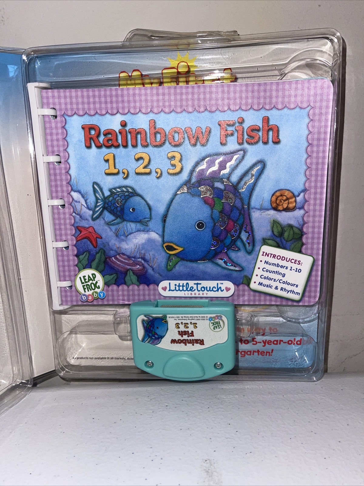 LeapPad LeapFrog Rainbow Fish 1,2,3 Little Touch Library Cartridge Book ...