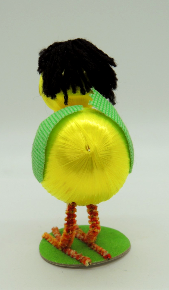 Vintage Satin Ball Easter Chick Pipe Cleaner Legs Playing Guitar ...