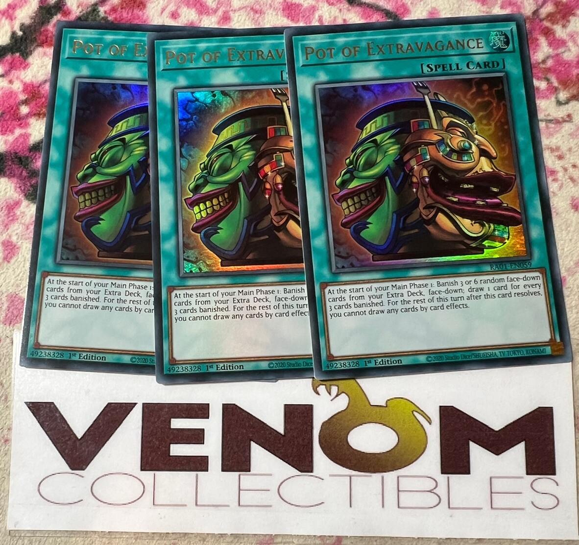 3x (M/NM) *EURO* Pot of Extravagance RA01-EN059 Ultra Rare 1st Edition ...