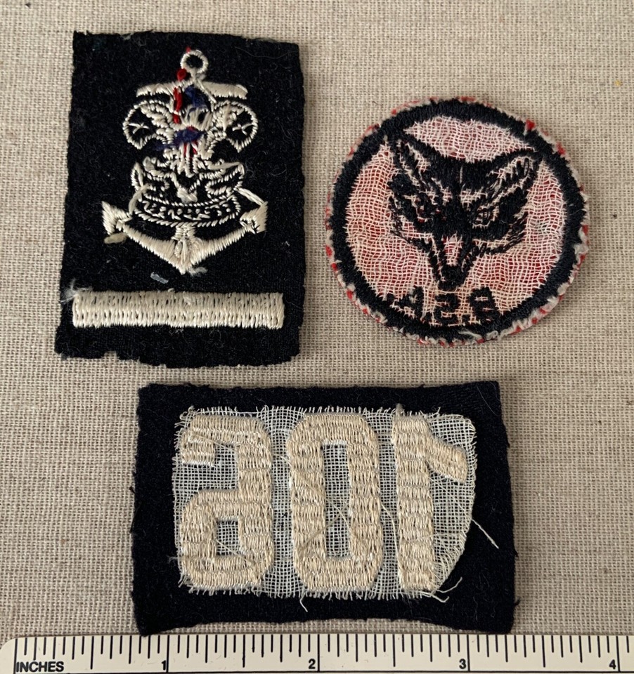 Vintage SEA SCOUT Uniform Badge PATCHES BSA Felt Unit Ship # 106 Patrol ...