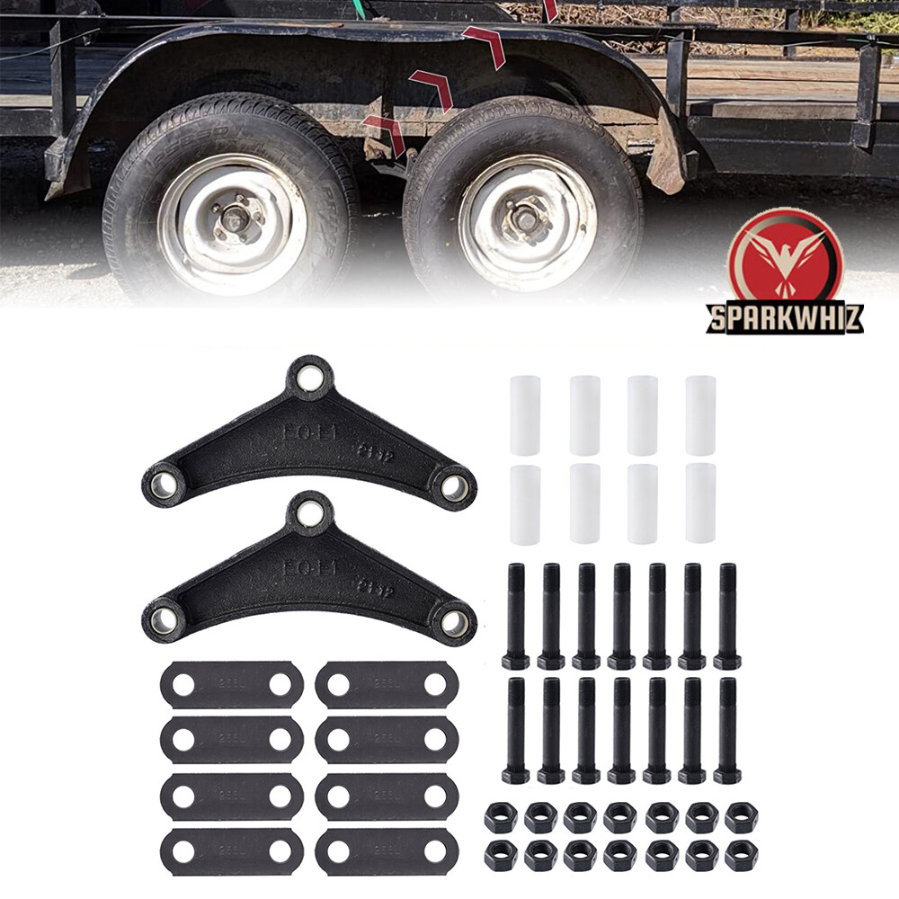 New Heavy Duty Steel Tandem Trailer Axle Shackle Kit for Double Eye ...