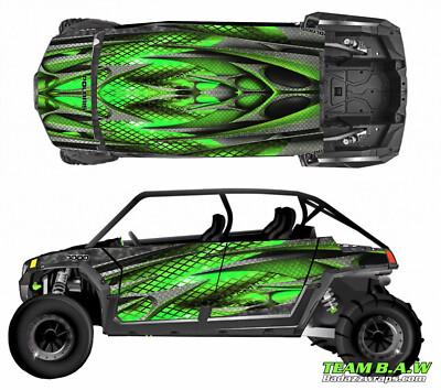 Polaris 4 RZR 900 xp Design Loaded Decal Graphic Kit Wraps Hood Scoop ...