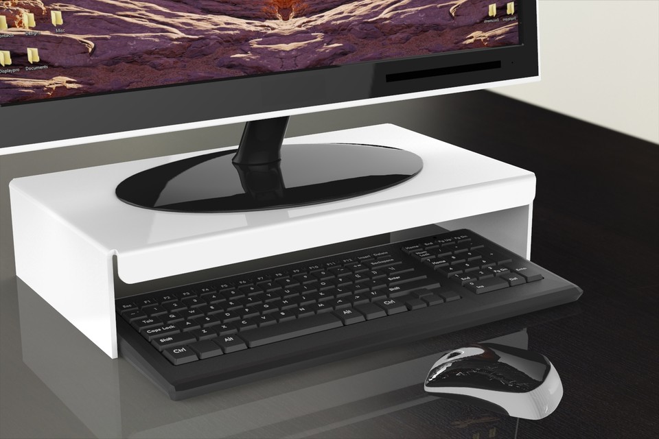 Acrylic Monitor Stand Computer Screen Riser Plinth Perspex Display ...