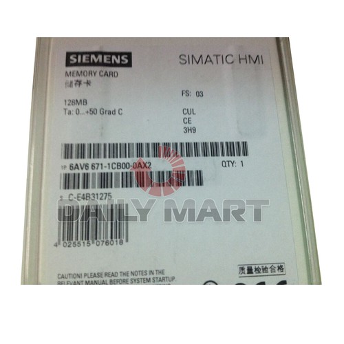 Siemens HMI 6AV6 671-1CB00-0AX2 MMC CARD 128 MB FOR OP77B, OP/TP 177B ...