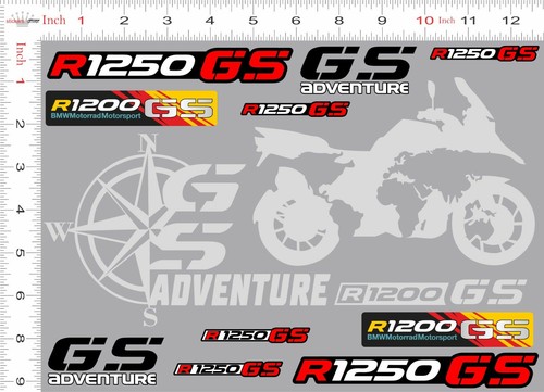 BMW R1200GS Decals ADVENTURE STICKERS DAKAR BMW R1200GS Motorcycle ...