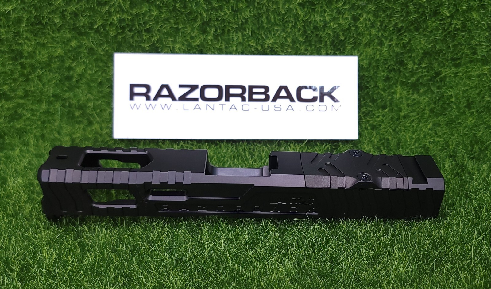 LANTAC Razorback Stripped Slide Fits Gen 4 Glock 19 RMR Cut w/ Plate ...