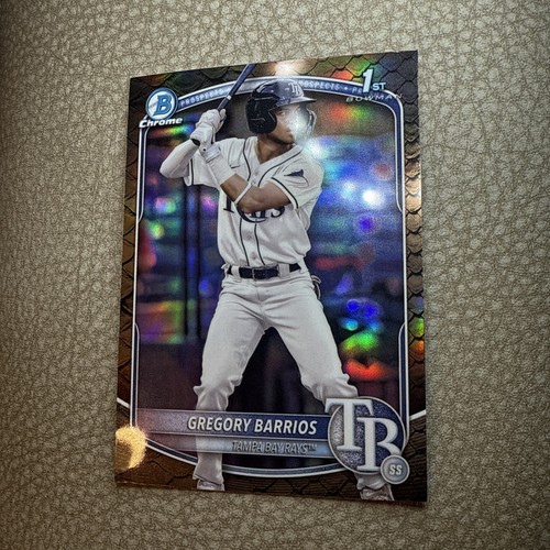 2025 Bowman Chrome Gregory Barrios #BCP-7 1st Reptilian Refractor-RAYS | eBay