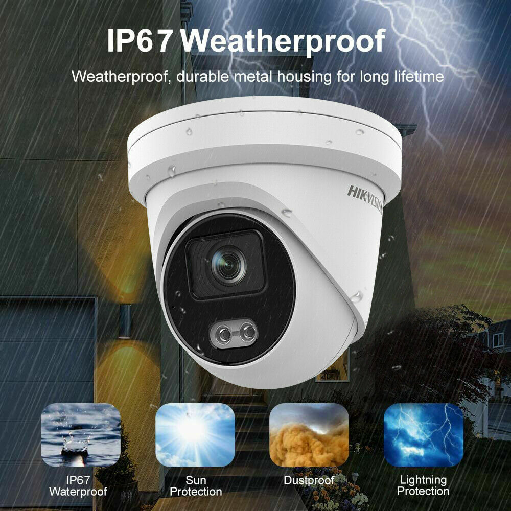 Hikvision 4MP DS-2CD2347G2-LU AcuSense ColorVu POE Full Color IP Camera ...