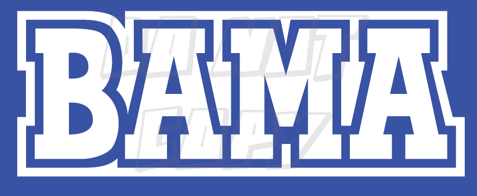 Alabama "BAMA" Football Vinyl Decal stickers - Solid or with Outline | eBay