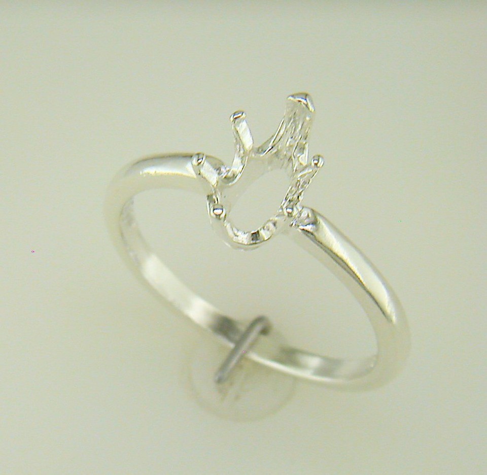 Pear Shape Solitaire Ring Setting Sterling Silver | eBay