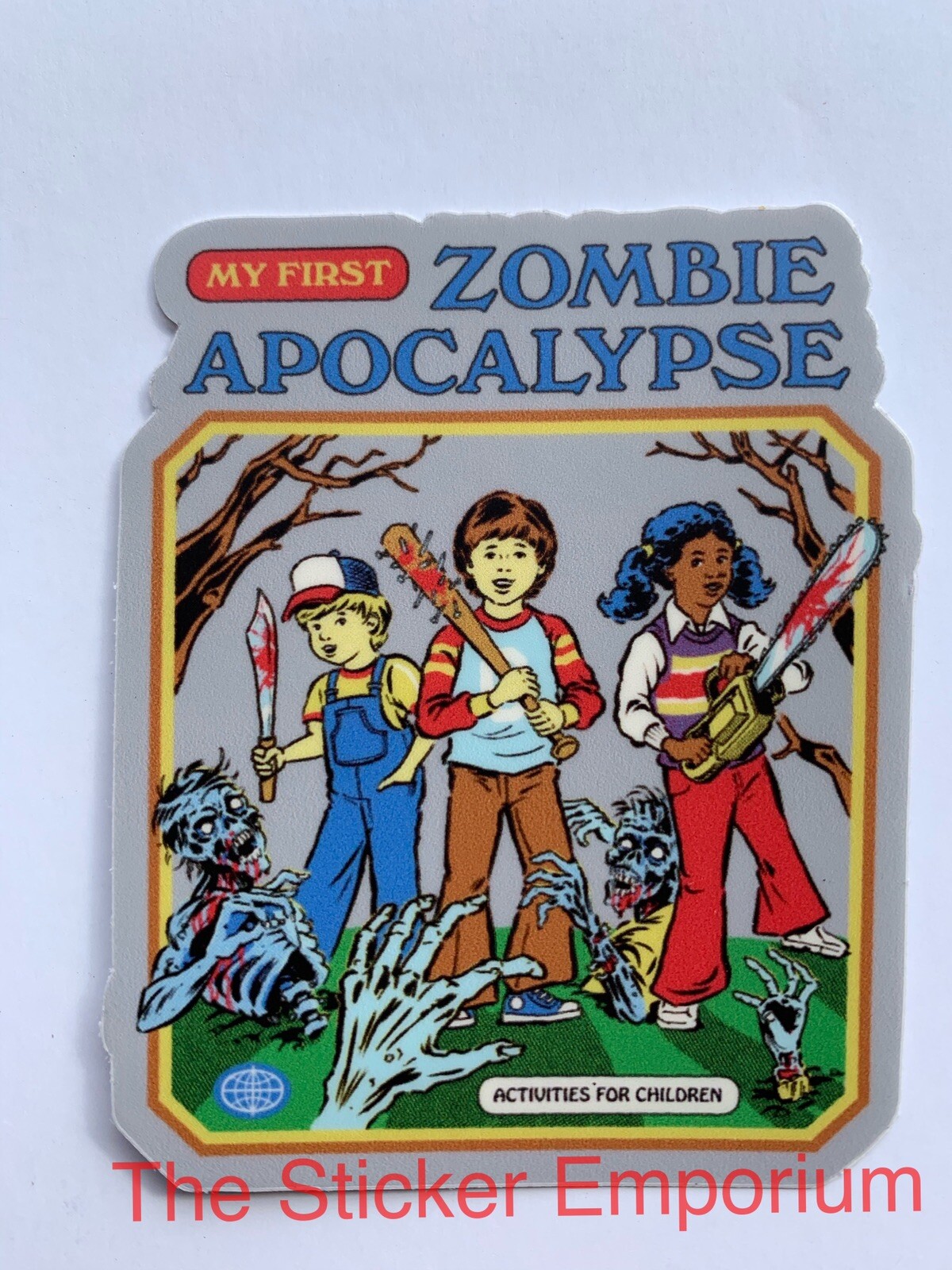 My First Zombie Apocalypse Sticker ~ Funny Walking Dead Book Occult ...