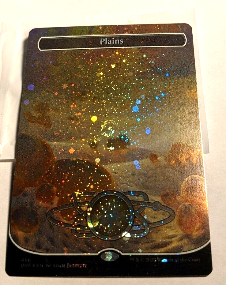 5 Unfinity Planetary Galaxy FOIL Borderless Land EDH Magic the ...