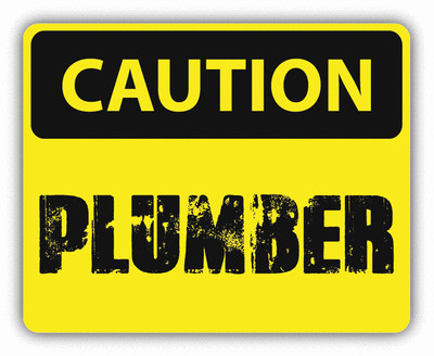 Caution Plumber Sign Warning Car Bumper Sticker Decal 5" x 4" | eBay