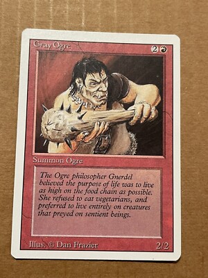 1994 Magic The Gathering Revised Edition Gray Ogre | eBay