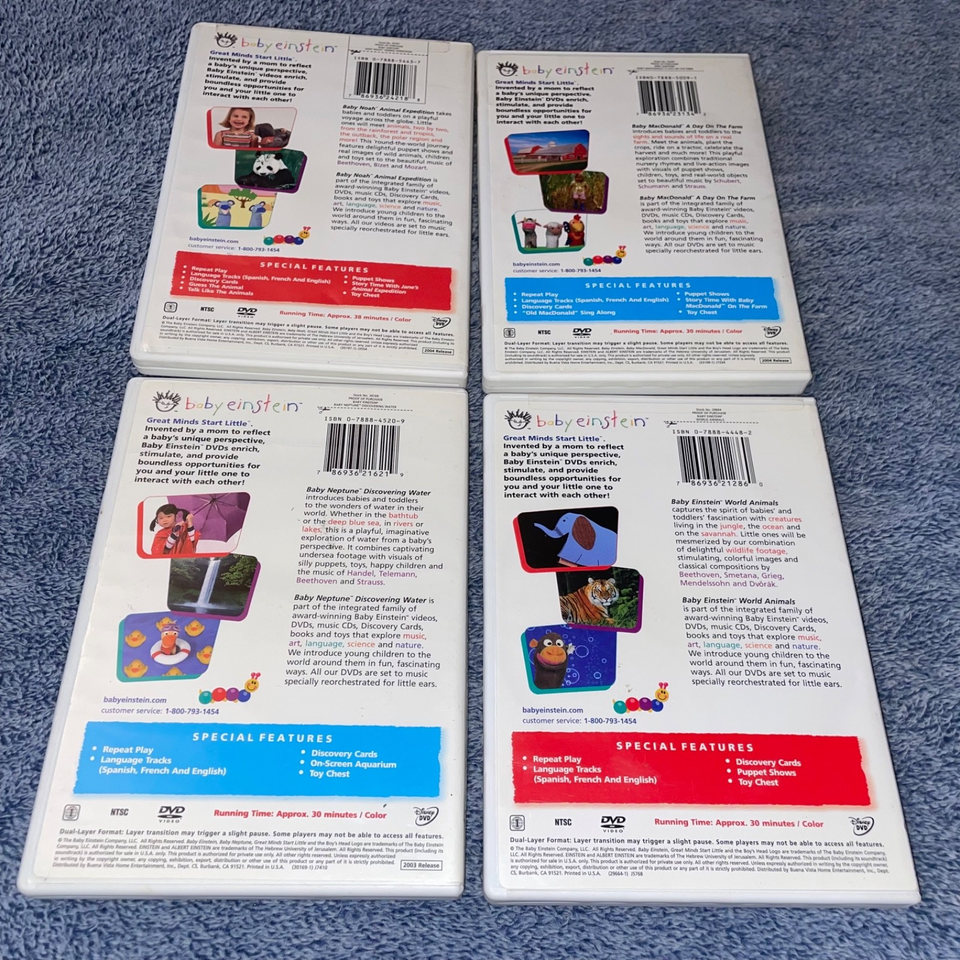Baby Einstein Lot of 16 Educational DVD's Math Science Language Art ...