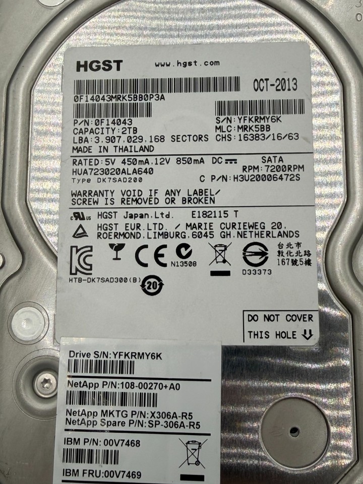 HGST Ultrastar 2TB 3.5" SATA Enterprise Hard Drive - Tested & Clean | eBay