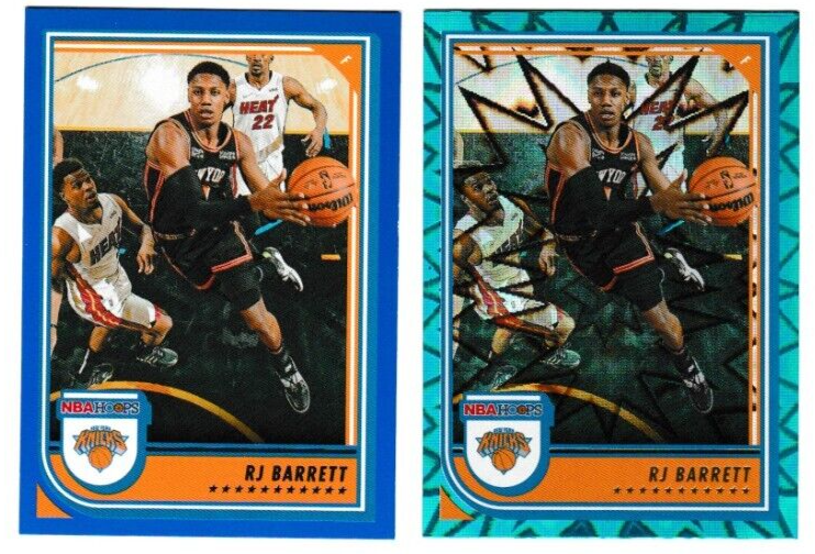 2022-23 PANINI NBA HOOPS RJ BARRETT TEAL EXPLOSION & BLUE NEW YORK ...