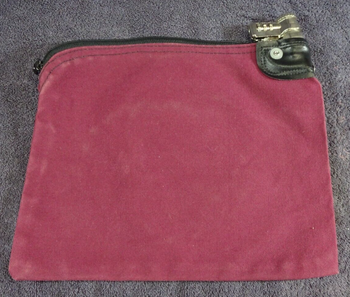 Money Bag - Lock Bank Bags - Zipper Cash Bag - Large 11.5 x 9.5 - Key ...