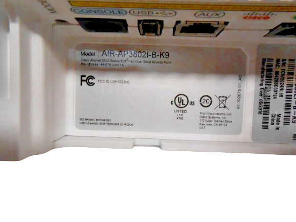 AIR-AP3802I-B-K9 Aironet 3802 Series Wireless Access Point | eBay