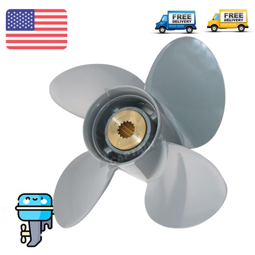 Boat 4 Blades Propeller 13 3/4x13 fit Honda Engine BFP60 BF75-130Hp 15 ...