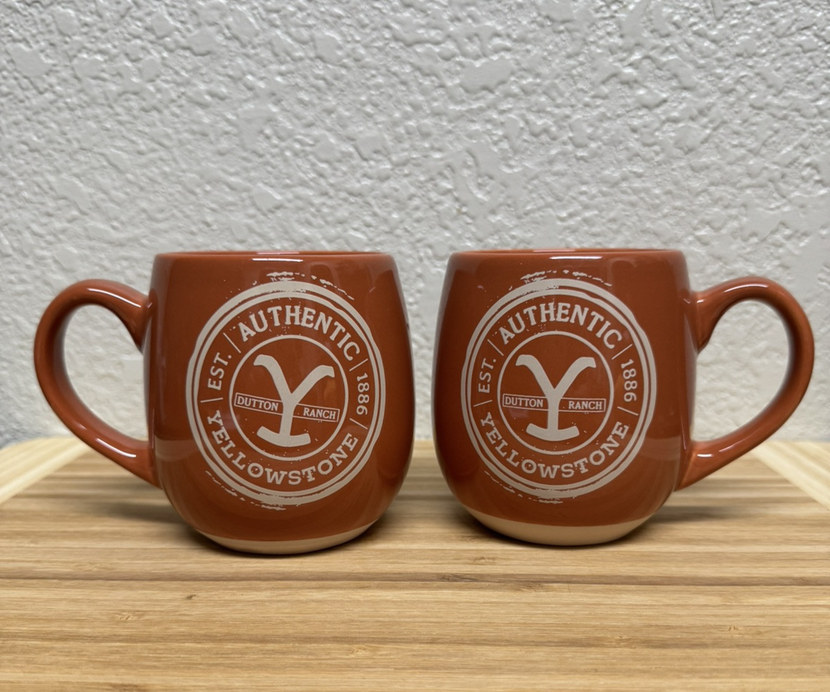 Authentic Yellowstone Dutton Ranch Set of 2 Coffee Mugs 16 oz. | eBay